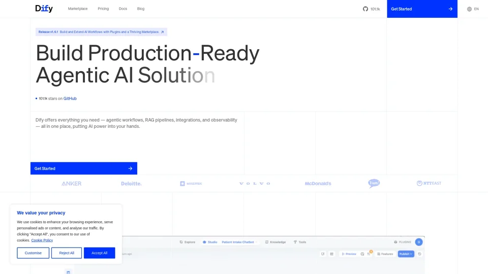 Dify: Leading Agentic AI Development Platform | AI Coding Helper